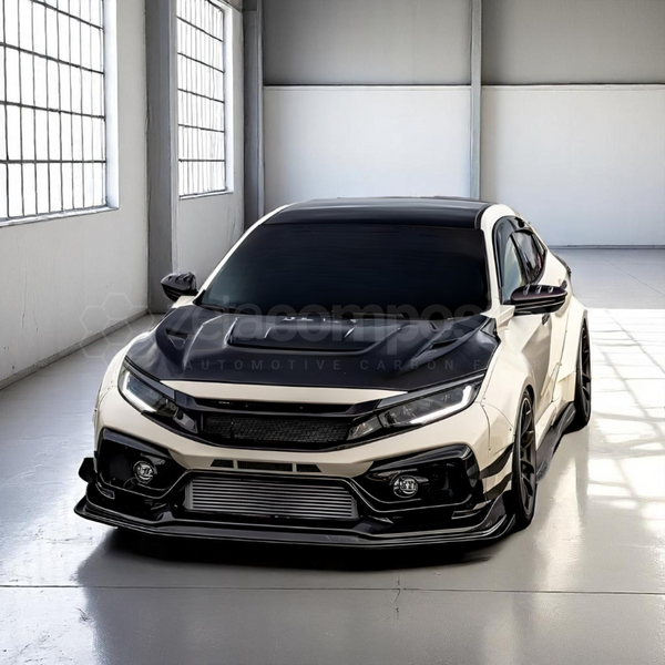 Carbon Fiber Vented Hood for Civic Type-R FK7 FK8 (2016'-2021 ...