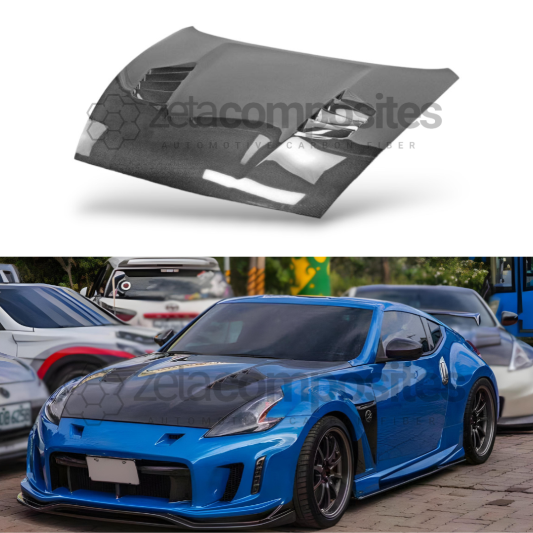Carbon Fiber Hood Vented for Nissan 370z – ZetaComposites
