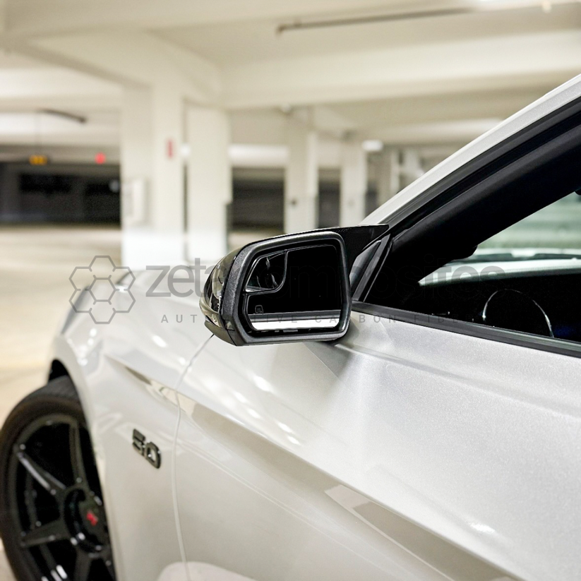 Carbon Fiber Mirror Cap Covers for Mustang (15'-24') M Style ...