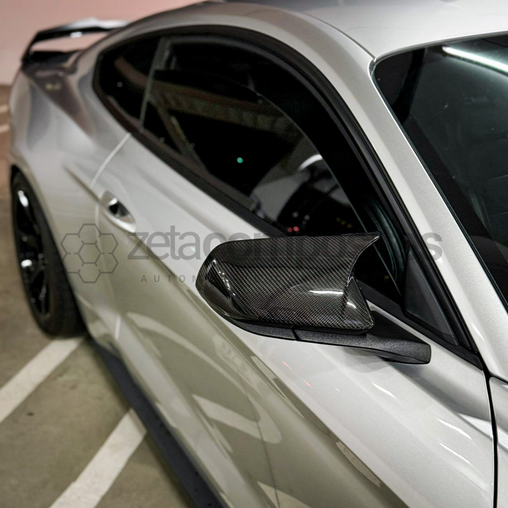Carbon Fiber Mirror Cap Covers for Mustang (15'-24') M Style ...