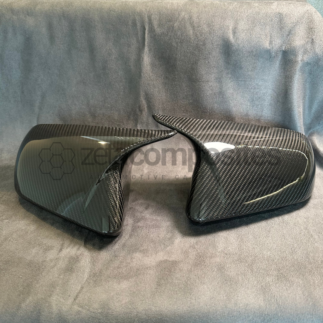 Mustang M Style Carbon Fiber Mirror Covers Pair 2015-2024 S550 S650 ...